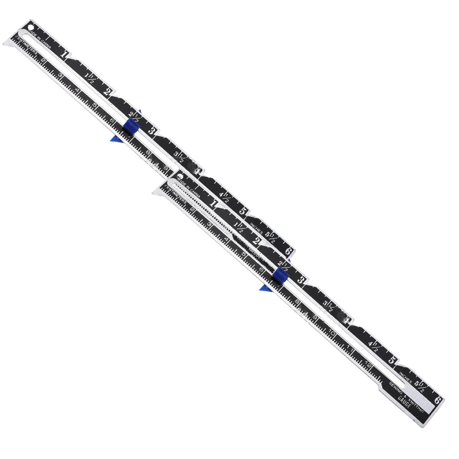 2 PCS Hand DIY Sewing Seam Gauge Ruler Sliding Gauge Sewing Measuring ...