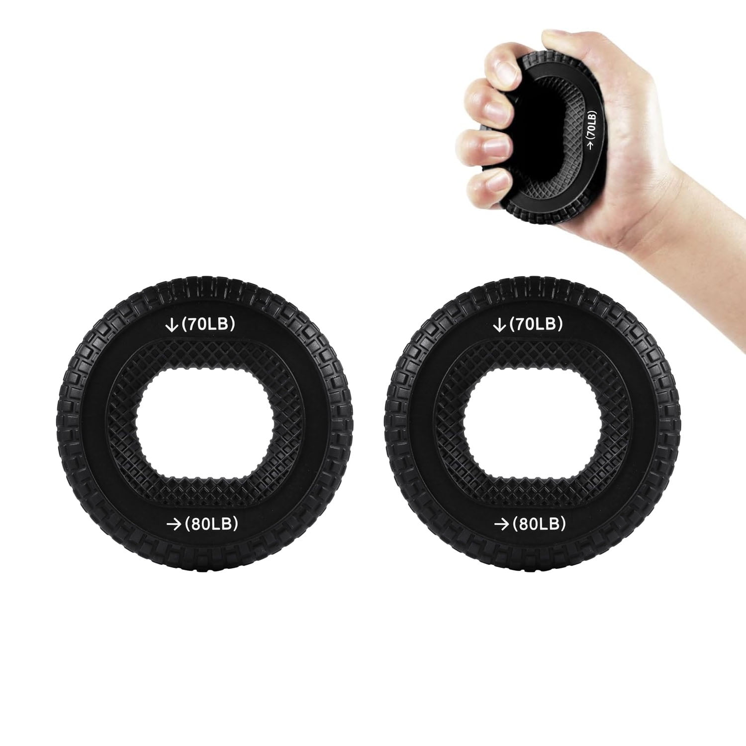 2 PCS Hand Grip Strengthener, Grip Strength Trainer, Finger Exerciser ...