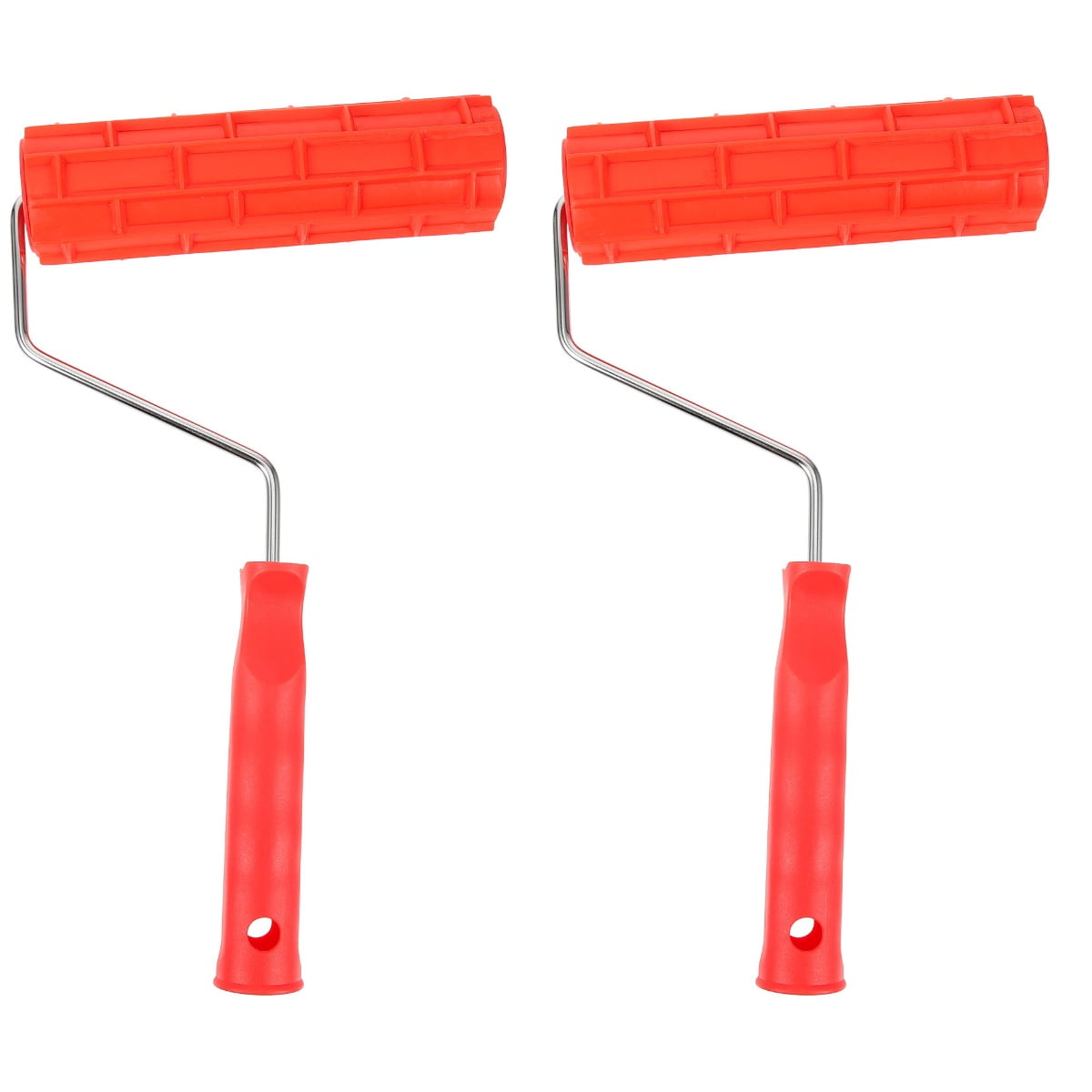 2 PCS Handle Wall Brushing Tool DIY Patterned Paint Roller Interior ...