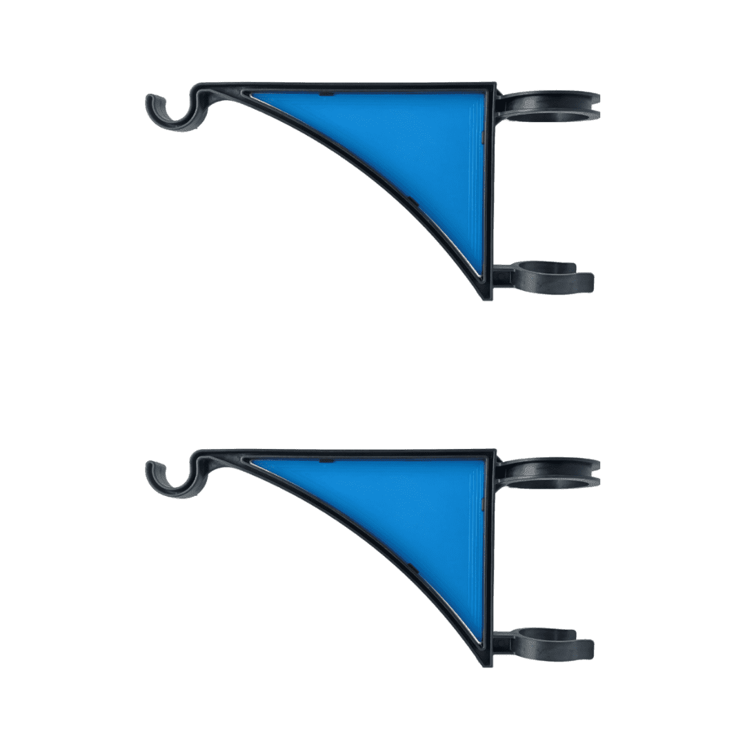 Hangs EZ 2 PCS Outdoor Fence Post Hangers with Blue Solid Inserts, Fits ...