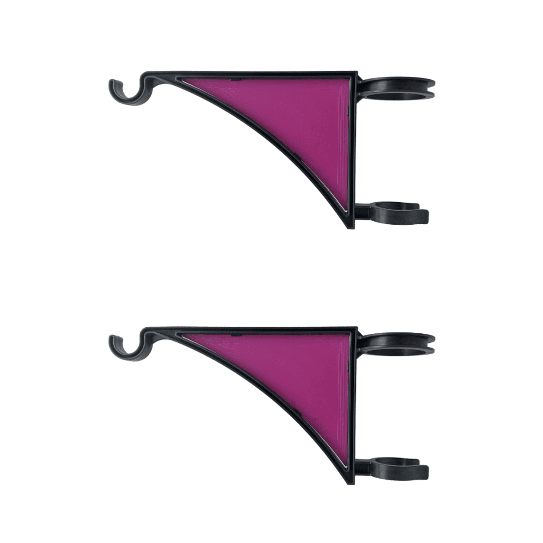 2 PCS Outdoor Hangs EZ Fence Post & Deck Hangers with Purple Inserts ...