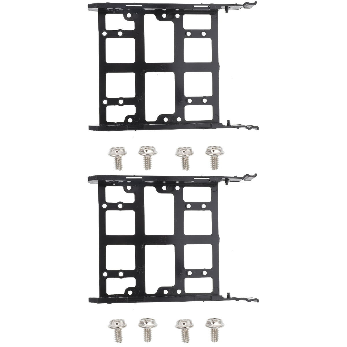 2 PCS Hard Drive Bracket Computer Accessory Caddy Rails Mounting Black ...