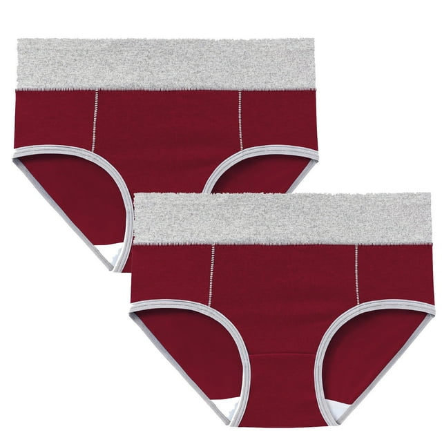 2 PCS High Waist Panties for Women Tummy Control Plus Size Cotton ...