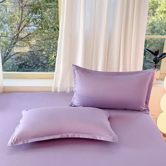 2 PCS Home Microfiber Pillow Cases - Standard Size - Easy Care Cotton ...