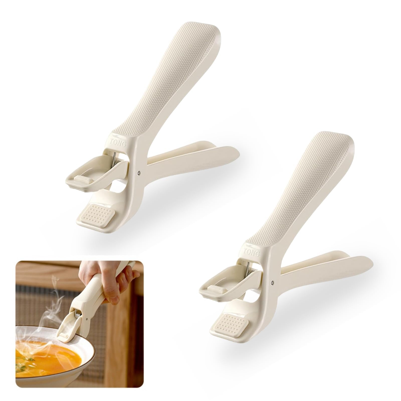 2 PCS Hot Plate Gripper Tongs Anti-Scalding Kitchen Tongs Dish Plate ...