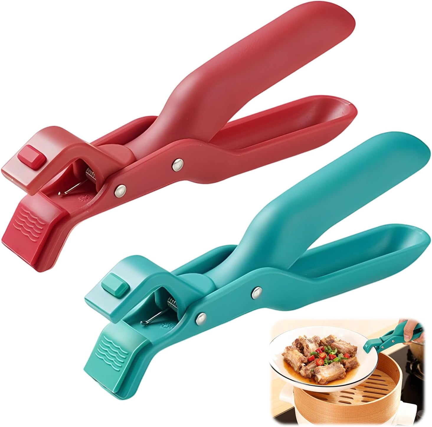2 PCS Hot Plate Grippers, 2025 Upgraded Silicone Clip, Hot Plate ...