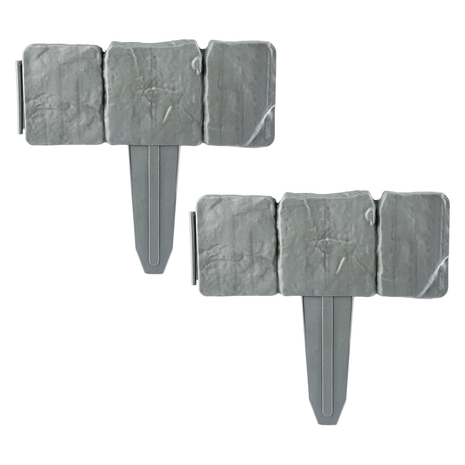 2 PCS Imitation Stone Garden Fence,Plastic Retaining Edging Border ...