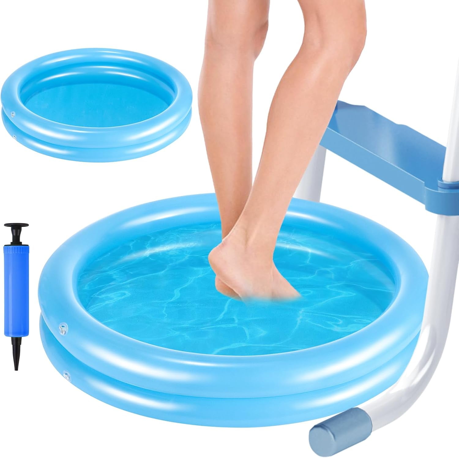 2 PCS Inflatable Pool Foot Bath Basin, Swimming Pool Clean Feet, Foot ...
