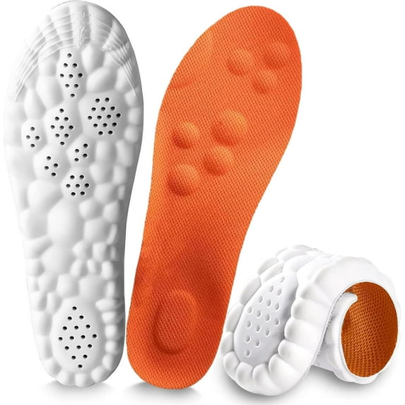 2 PCS Insoles For Women Man, Memory Foam Arch Support Insoles for Men ...