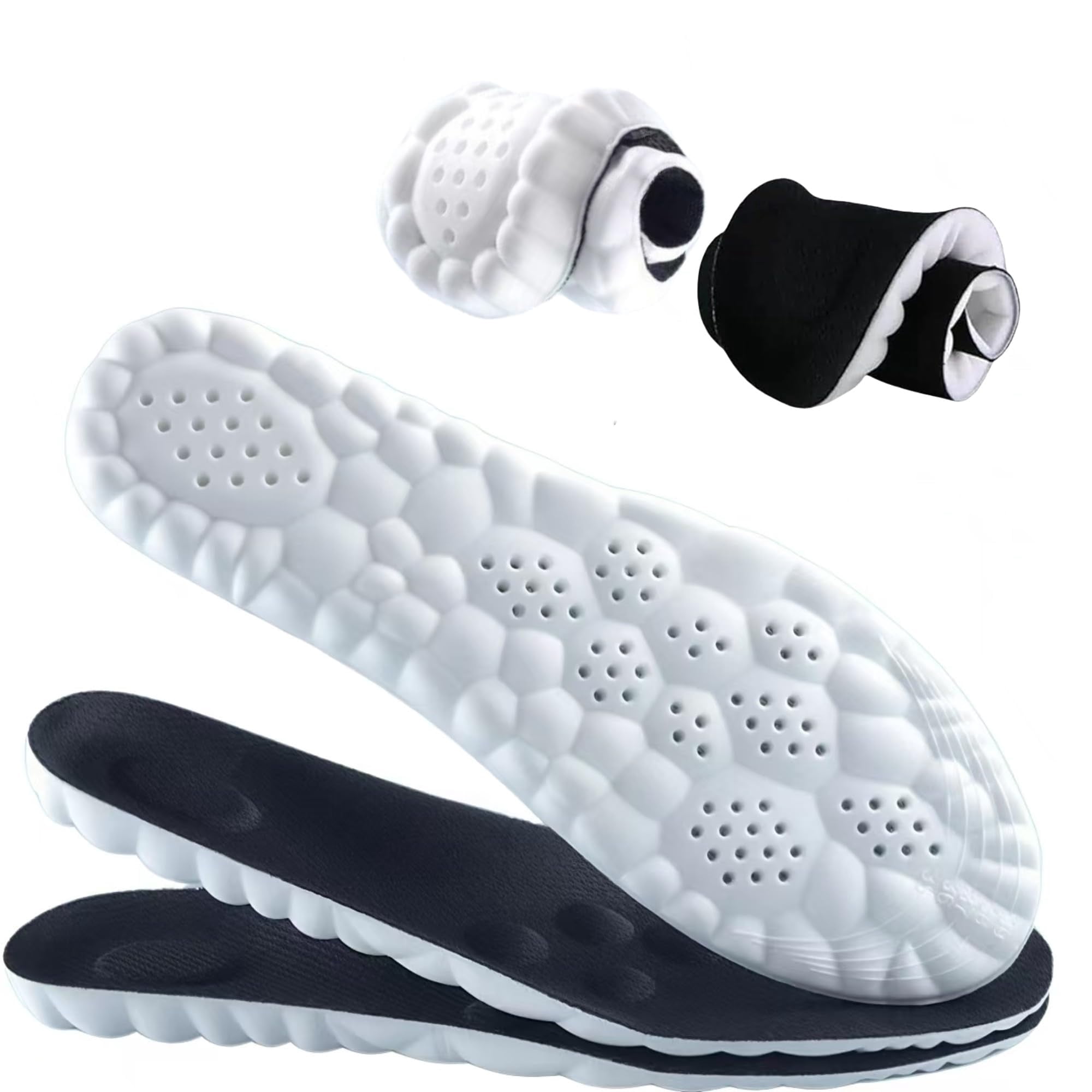 2 PCS Insoles For Women Man, 4d Comfortable And Breathable, Relieve ...