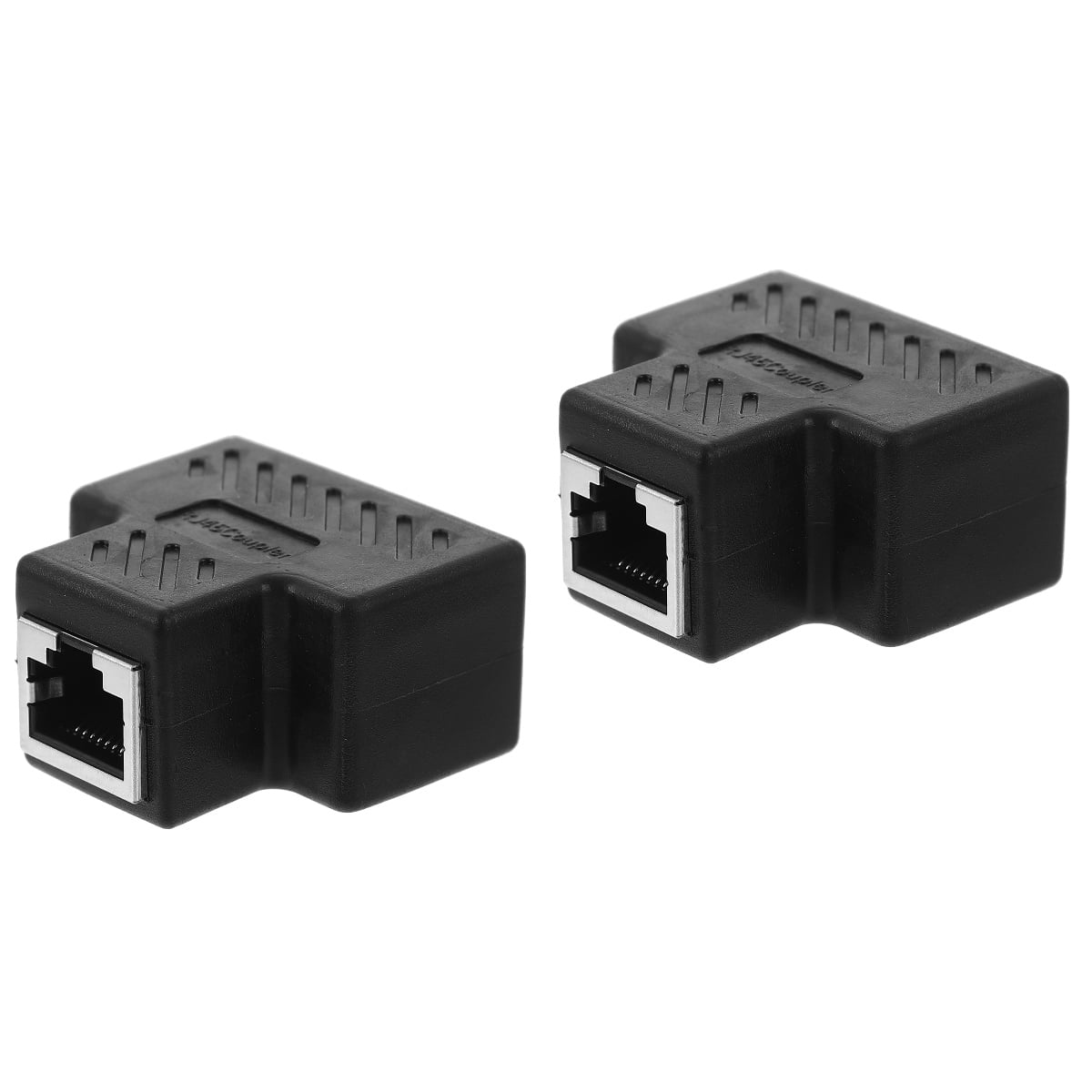 2 PCS Internet Splitter Cables Network Tee One-to-two Adapter Connector ...