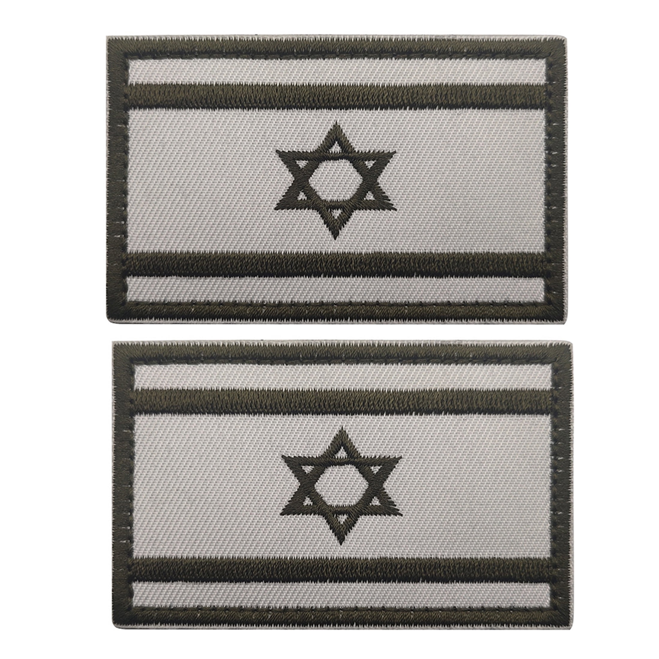 2 PCS Israel Flag Patch Sew on Embroidery Israeli IL Badges Armband ...