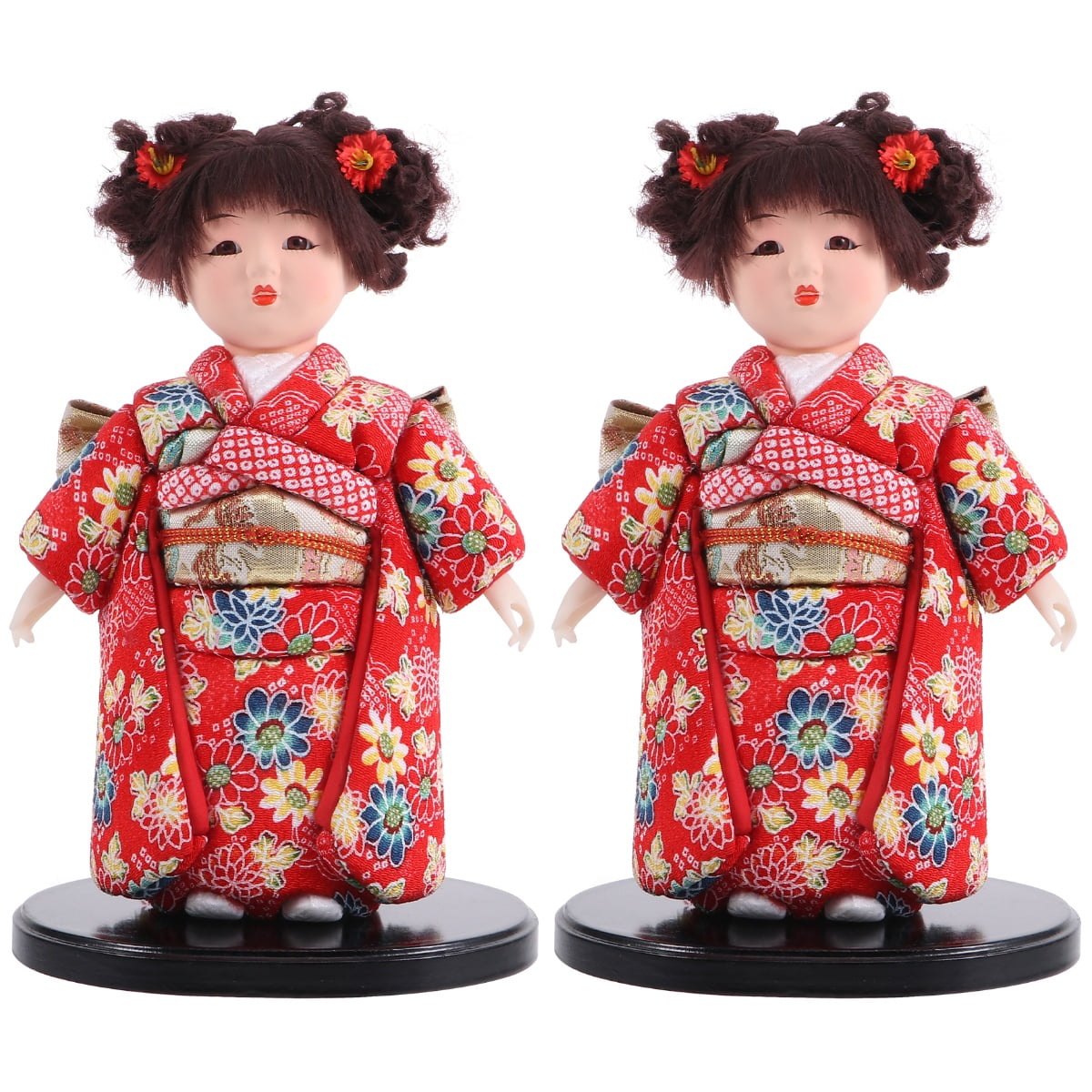 Hytrove Desktop Japanese Doll Cloth Decoration present Ornaments 2Pcs 9 ...