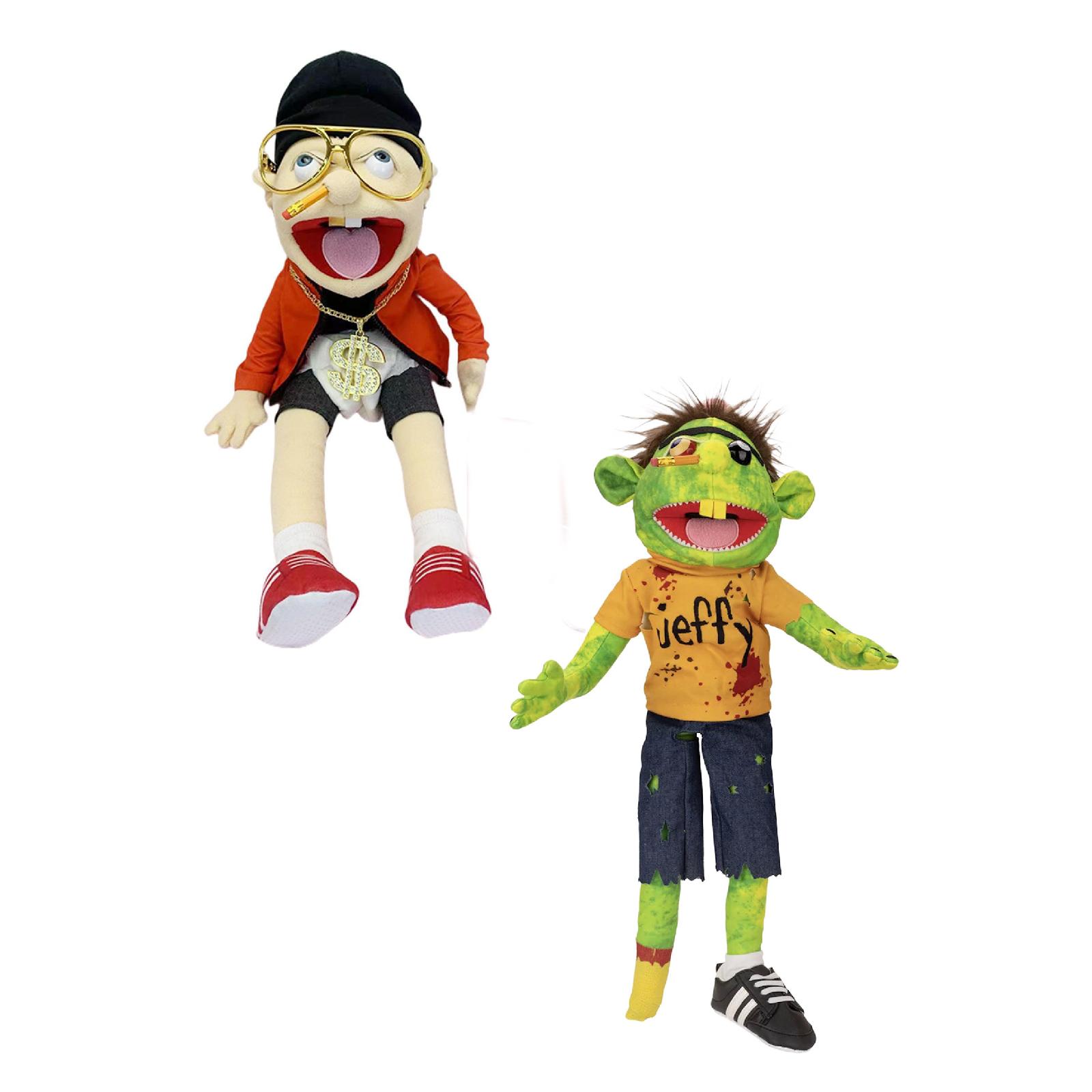 2 PCS,Jeffy Puppet Dolls Children Soft Doll Funny Party Props,Ideal ...