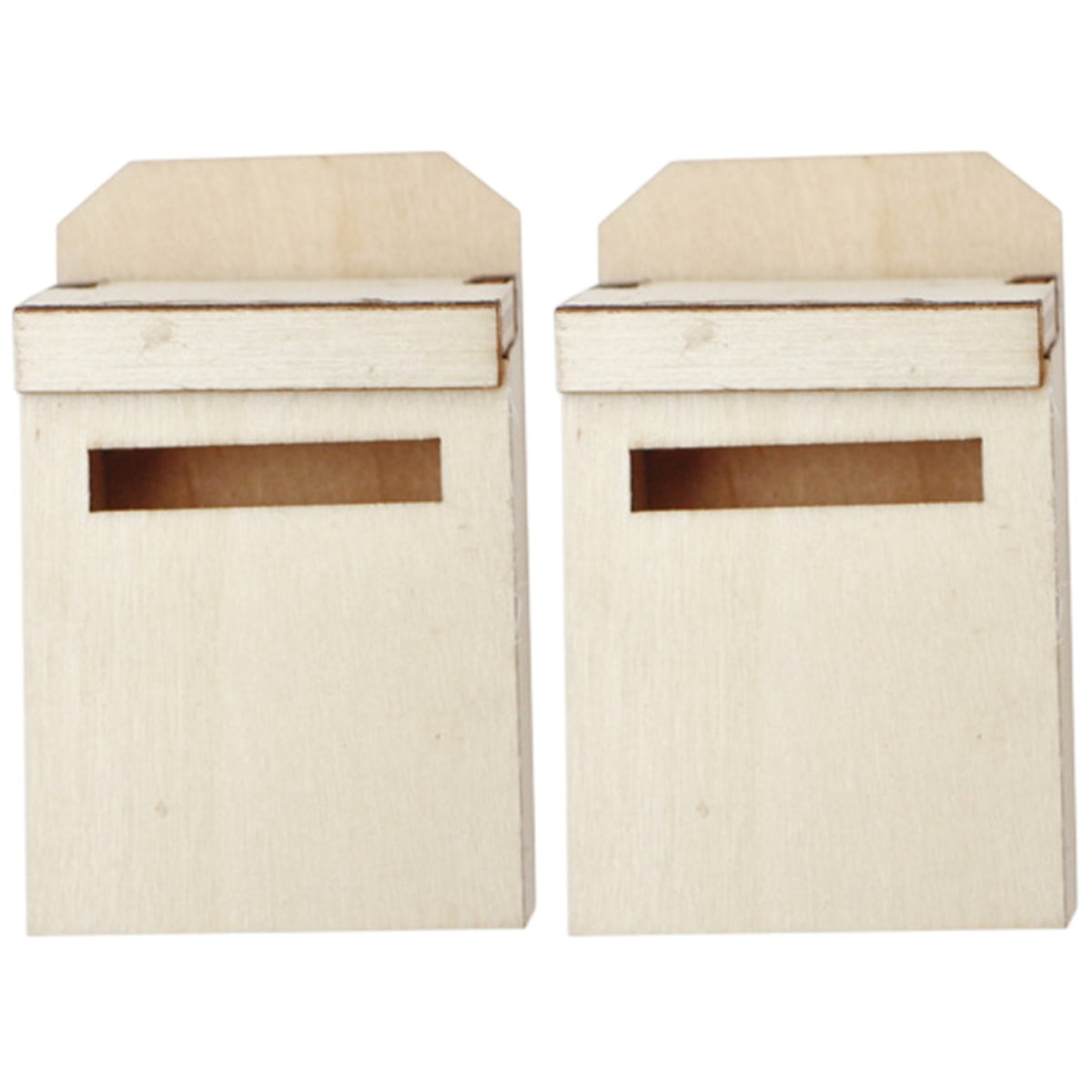 2 PCS Kids Play House Toy Mini Mailboxes for Model Miniature Furniture ...