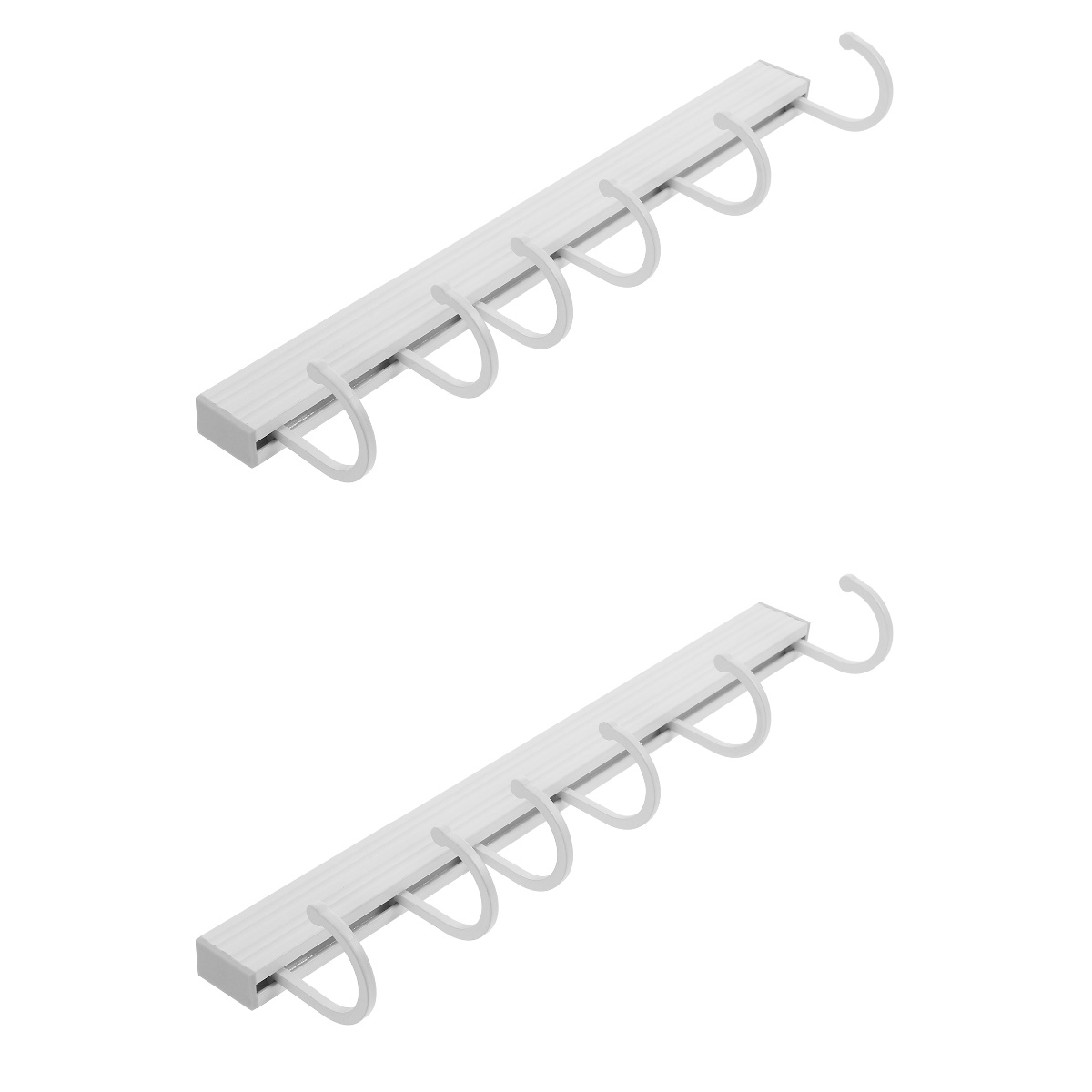 2 PCS Kitchen Hook Rack Retro Key Holder White Hangers Heavy Duty ...
