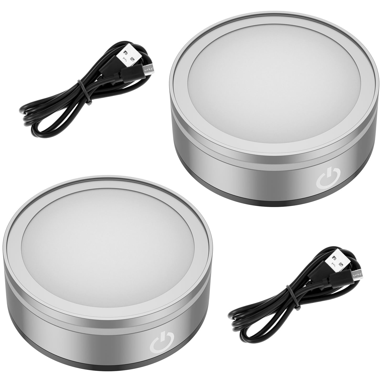 2 PCS LED Light Base Lighted Display Stand for Crystal 3D Photo Glass ...