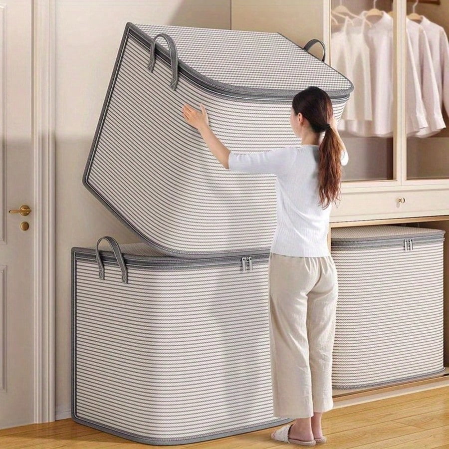 2 PCS Large Capacity Clothing And Quilt Storage Bags, Foldable Design ...