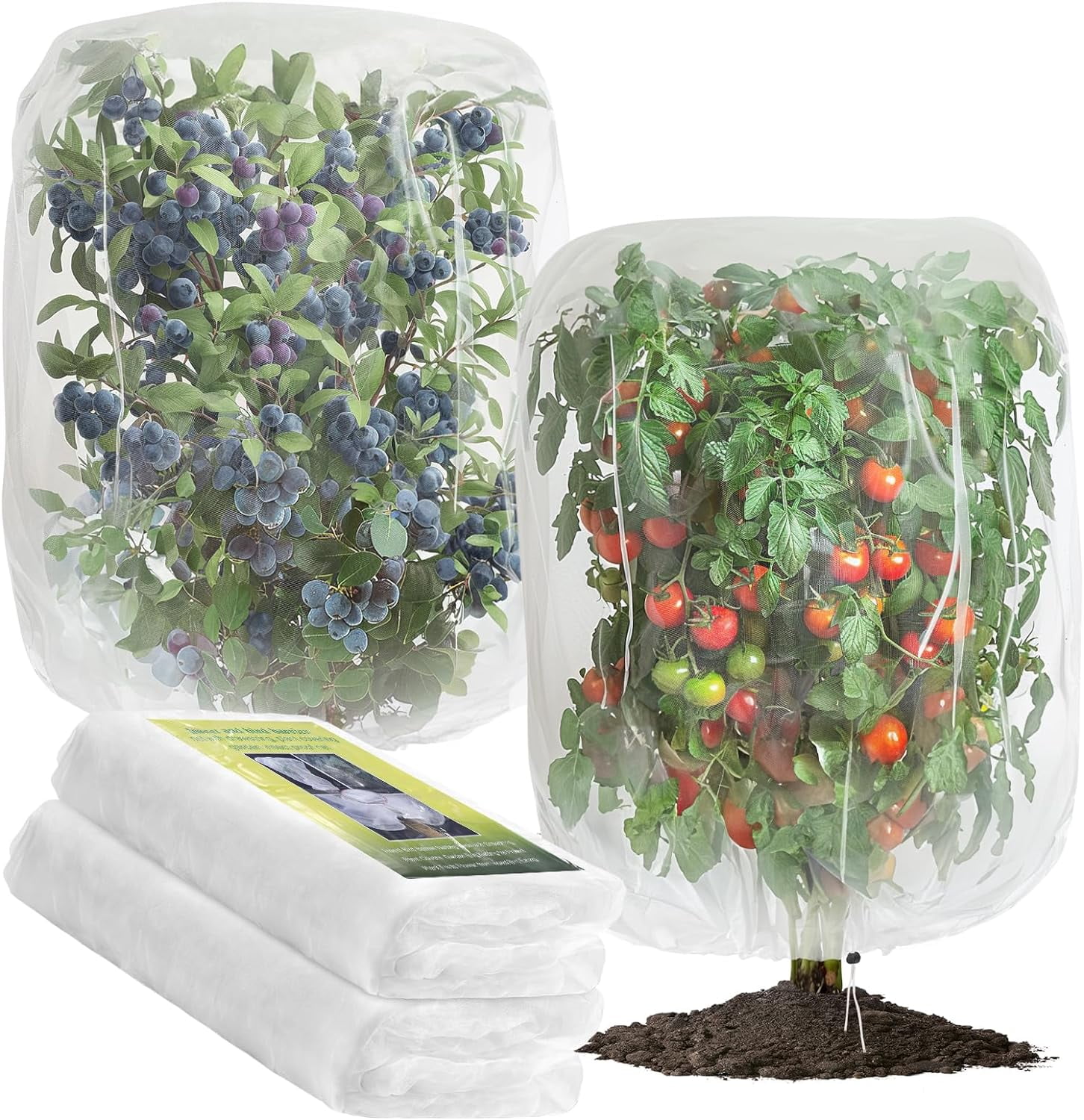 2 PCS Large Fruits Tree Netting Cover for Garden 10 x 10 ft Garden ...