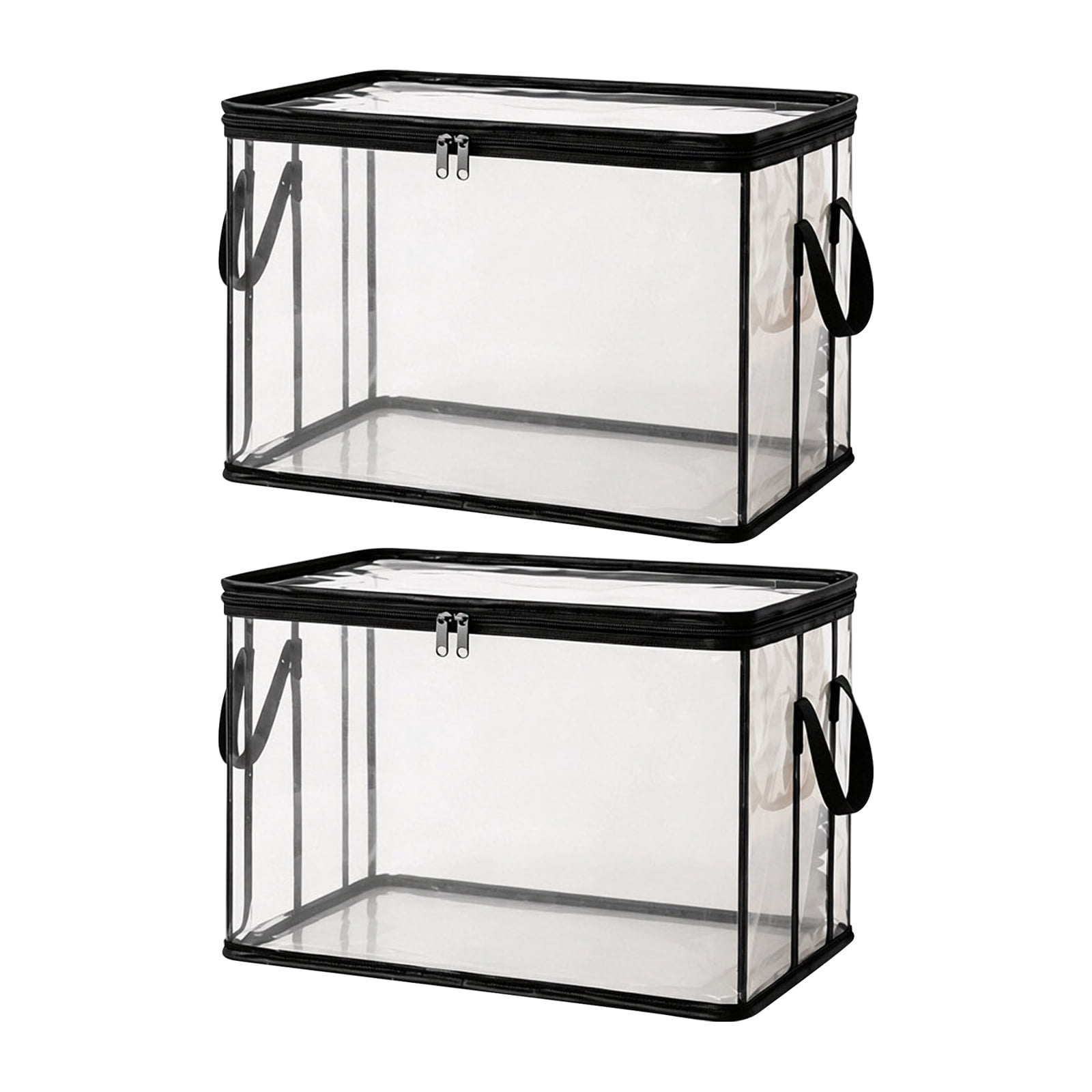 2 PCS Large Heavy-Duty Thick Plastic Clear Storage Bag for Clothes ...