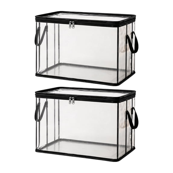 2 PCS Large Heavy-Duty Thick Plastic Clear Storage Bag for Clothes ...