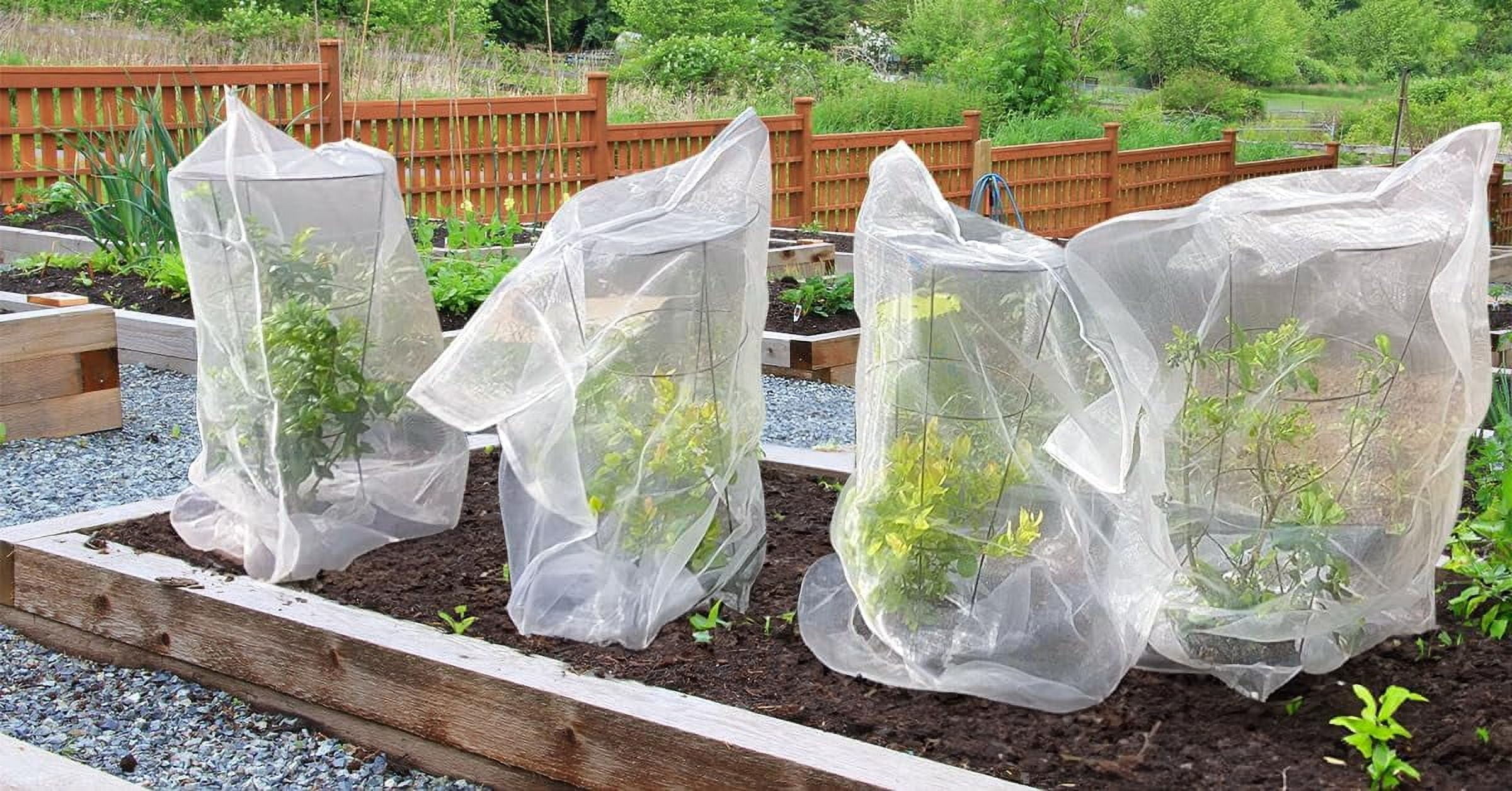 2 PCS Large Mesh Netting Covers for Garden - 6.6 x 8.2 ft Insect & Bird ...