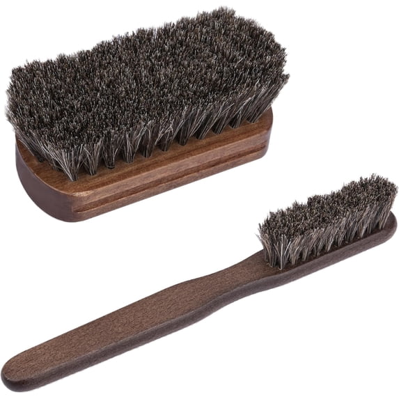 2 PCS Leather Brush Car Detailing, Horse Hair Brush, Upholstery Brush ...