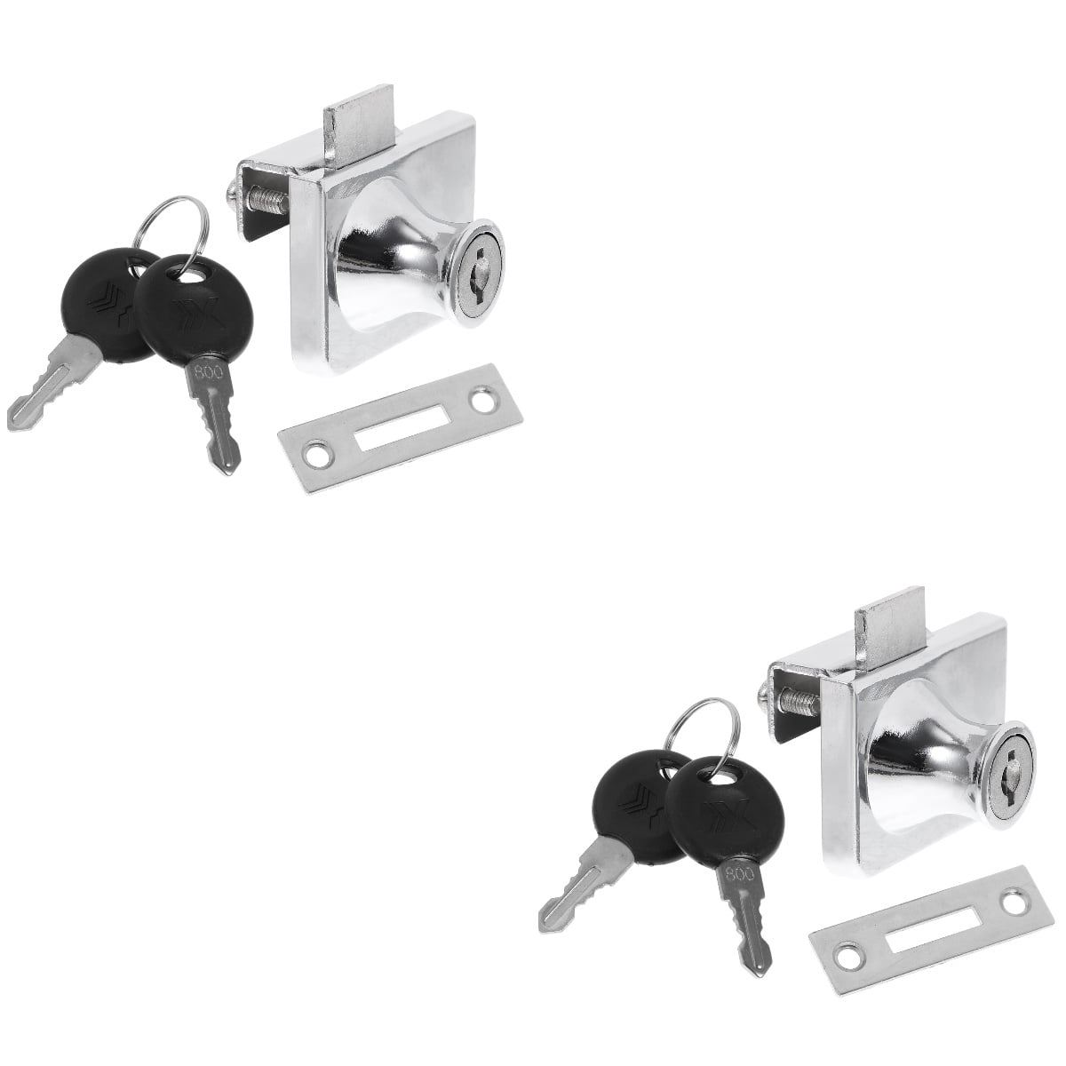 2 PCS Lock of Glass-frame Cabinet for Showcase Entrance Door Sliding ...