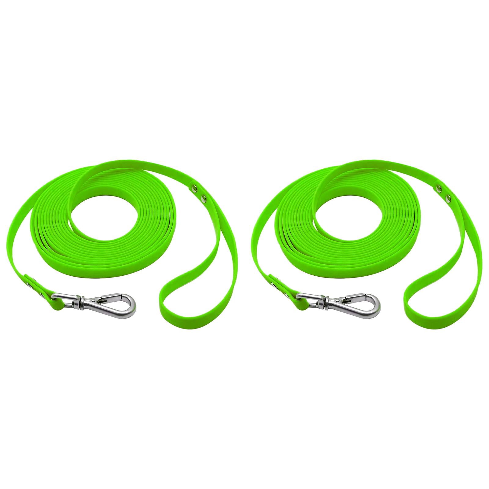 2 PCS Long Dog Training Lead for Recall and Obedience, Heavy Duty Leash ...