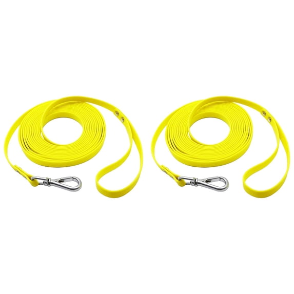 2 PCS Long Dog Training Lead for Recall and Obedience, Heavy Duty Leash ...