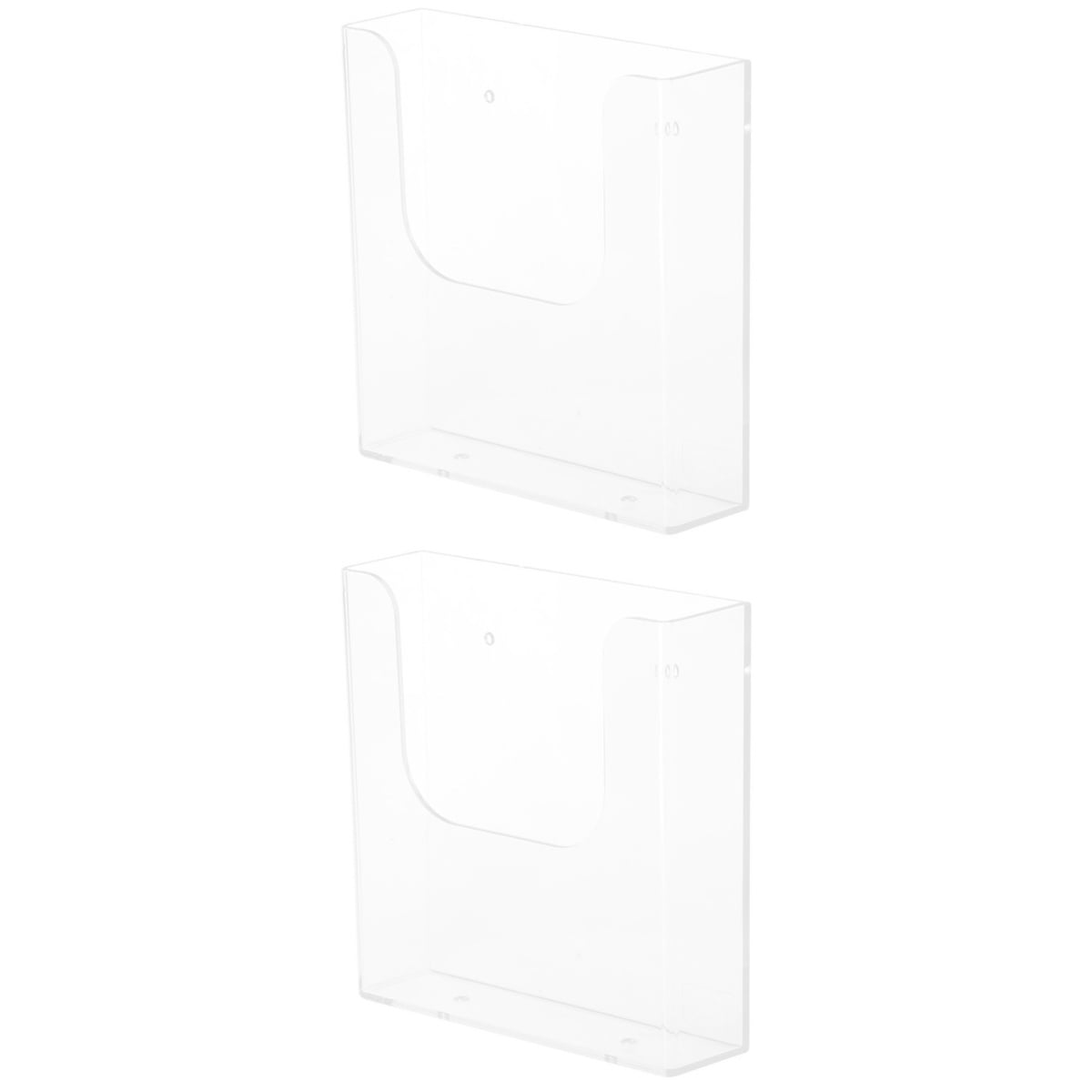2 PCS Magazine Stand Ornament Display Clear Book Shelf Wall Mounted ...