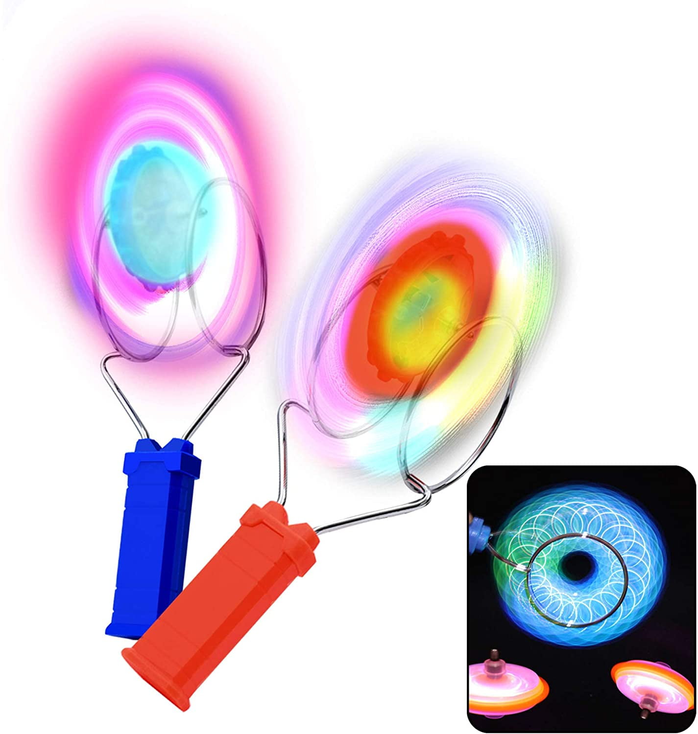 VATENICK Magnetic Gyro Wheel, LED Flashing Spinning Top, Hand-Eye ...