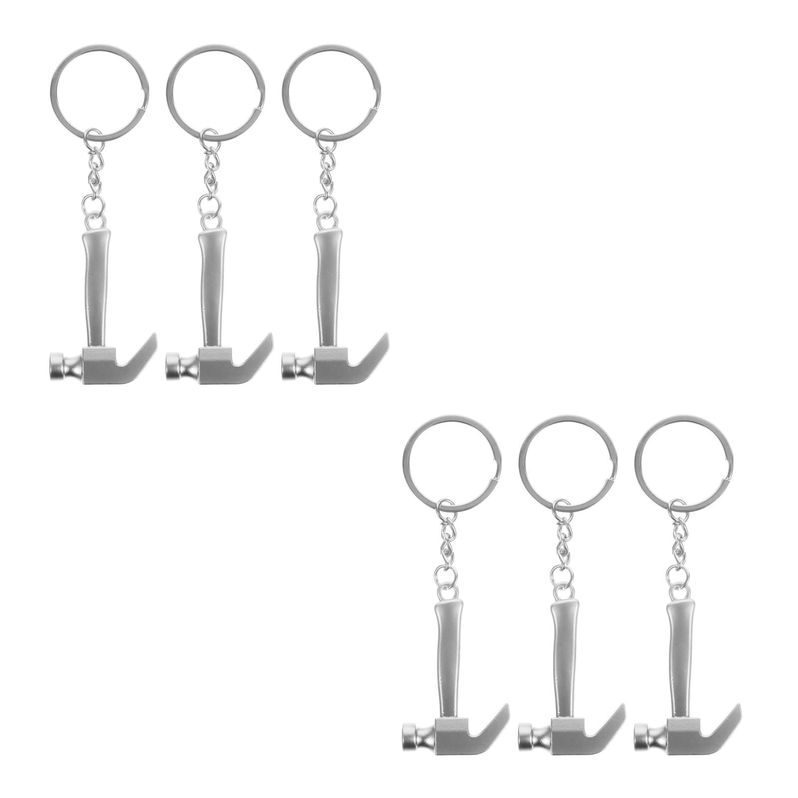 2 PCS Man Chainsaw Keychains for Crafts Rings Bag Hanging Pendant House ...