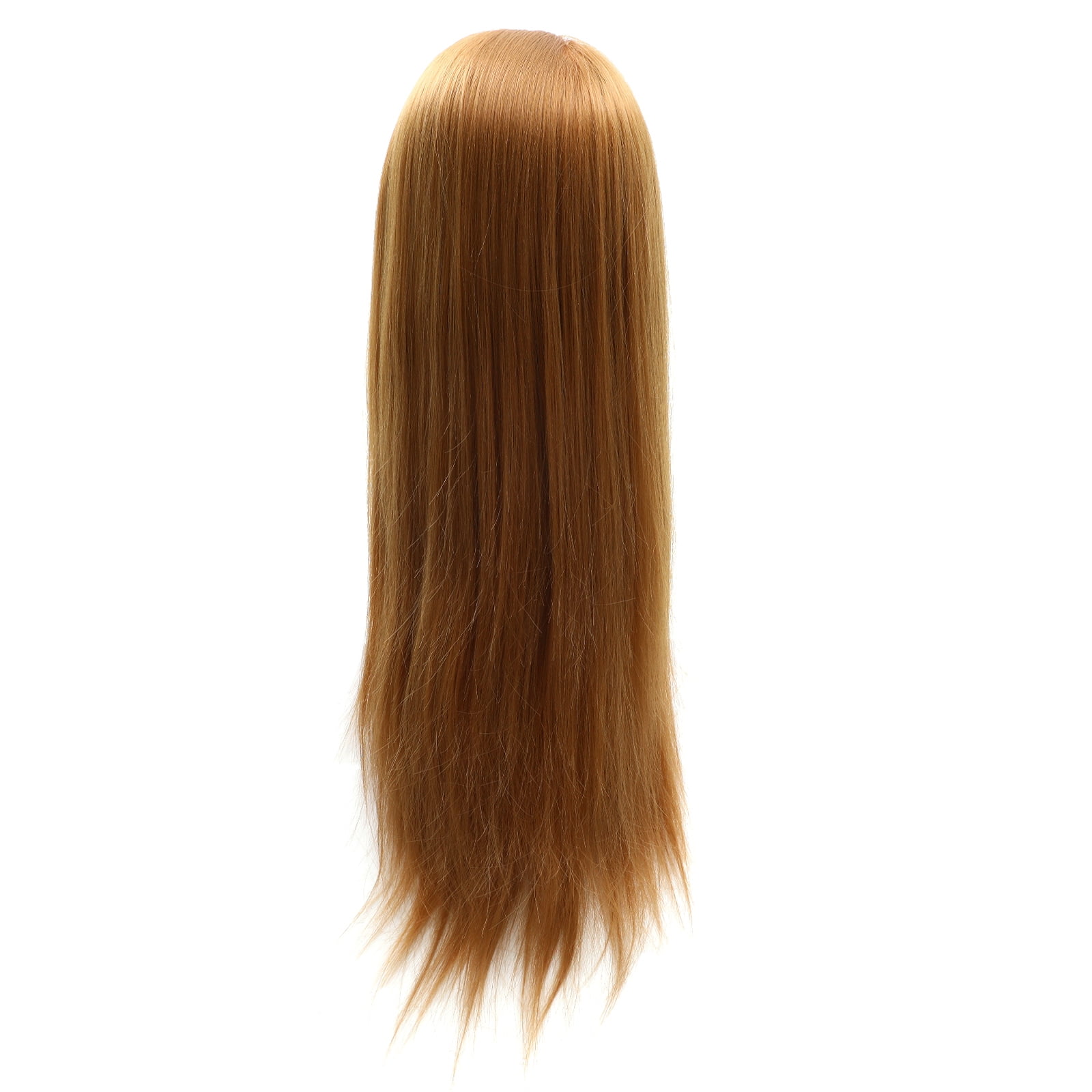 2 PCS Manikin Cosmetology Head Human Hair Doll Wig Cap Bride Golden ...