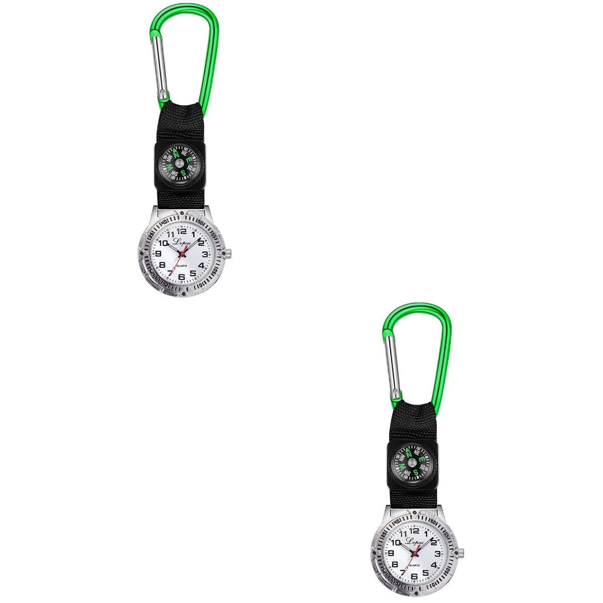 2 PCS Mens Digital Watch Mountaineering Pocket Watches for Nurse Clip ...
