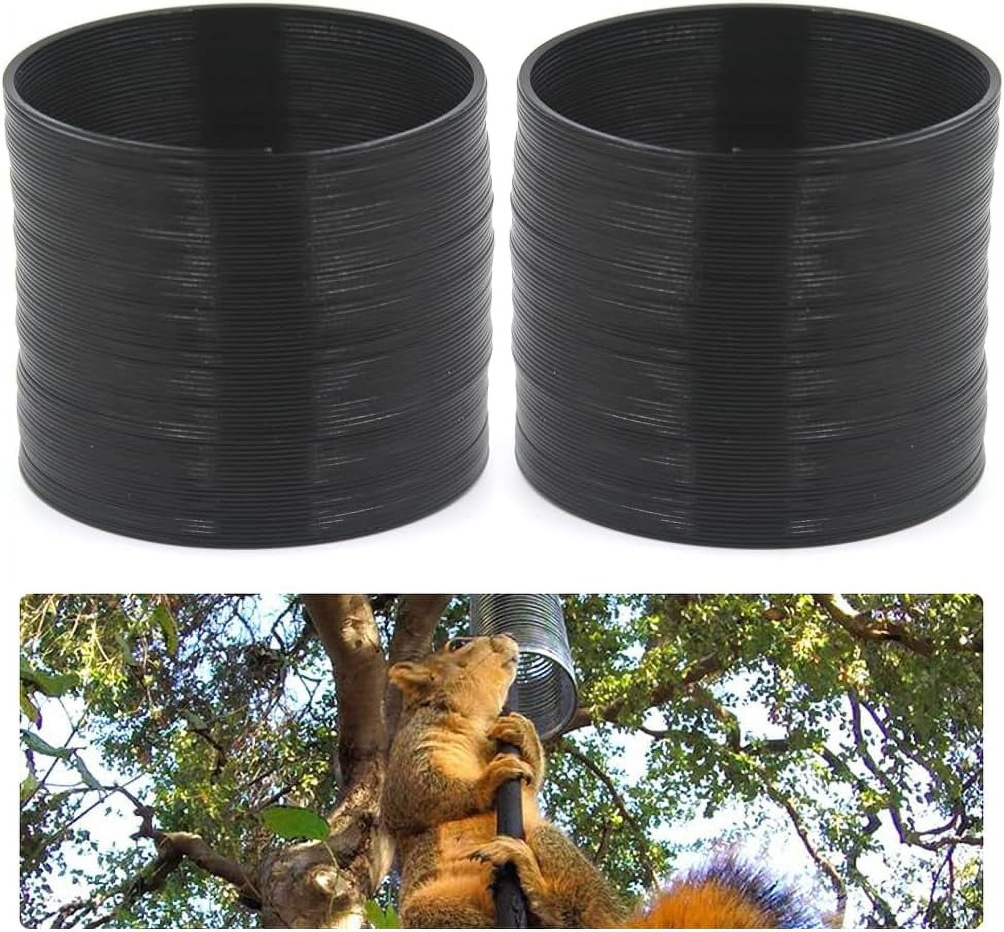 2 PCS Metal Squirrel Baffle, Squirrel Barrier Spring Coil Guard ...