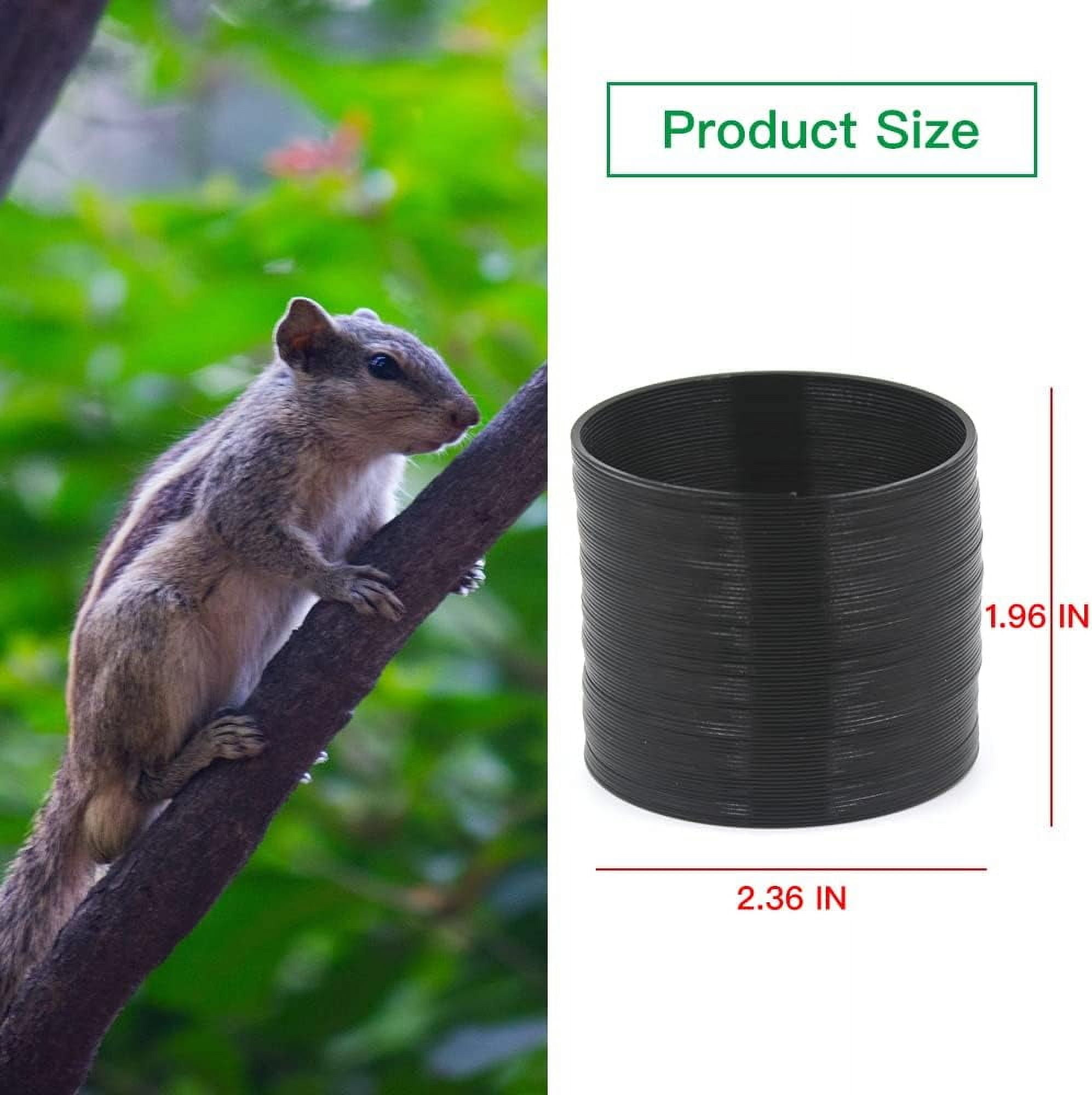 2 PCS Metal Squirrel Baffle, Squirrel Barrier Spring Coil Guard ...