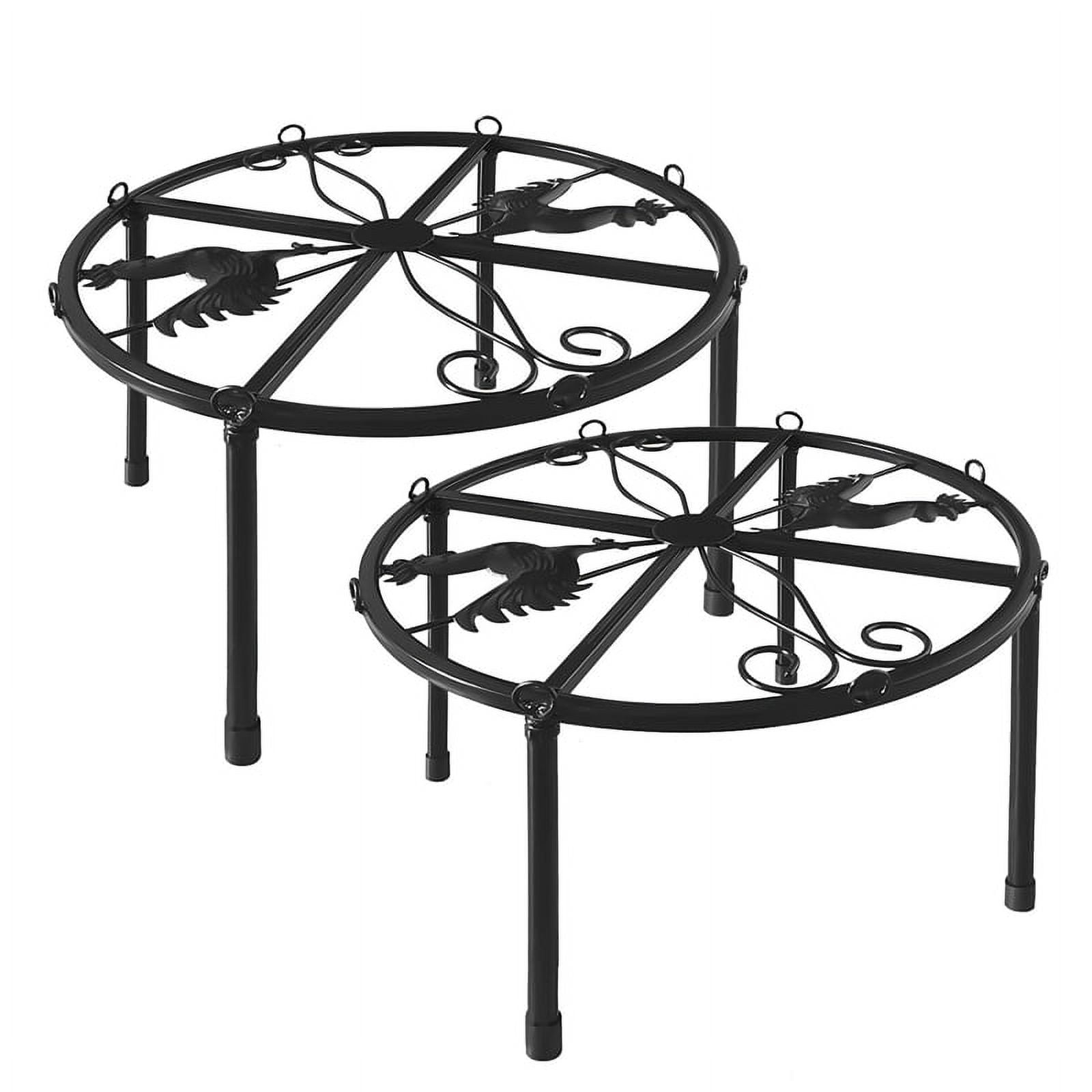 2 PCS Metal Stand for Waterer, Iron Stand Holder with 4 Legs, Round ...