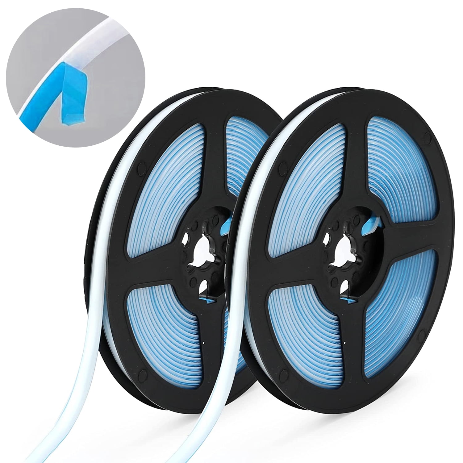 2 PCS Mildewproof Gap Tape Self Adhesive, 12M Flexible Caulk Tile Gap ...