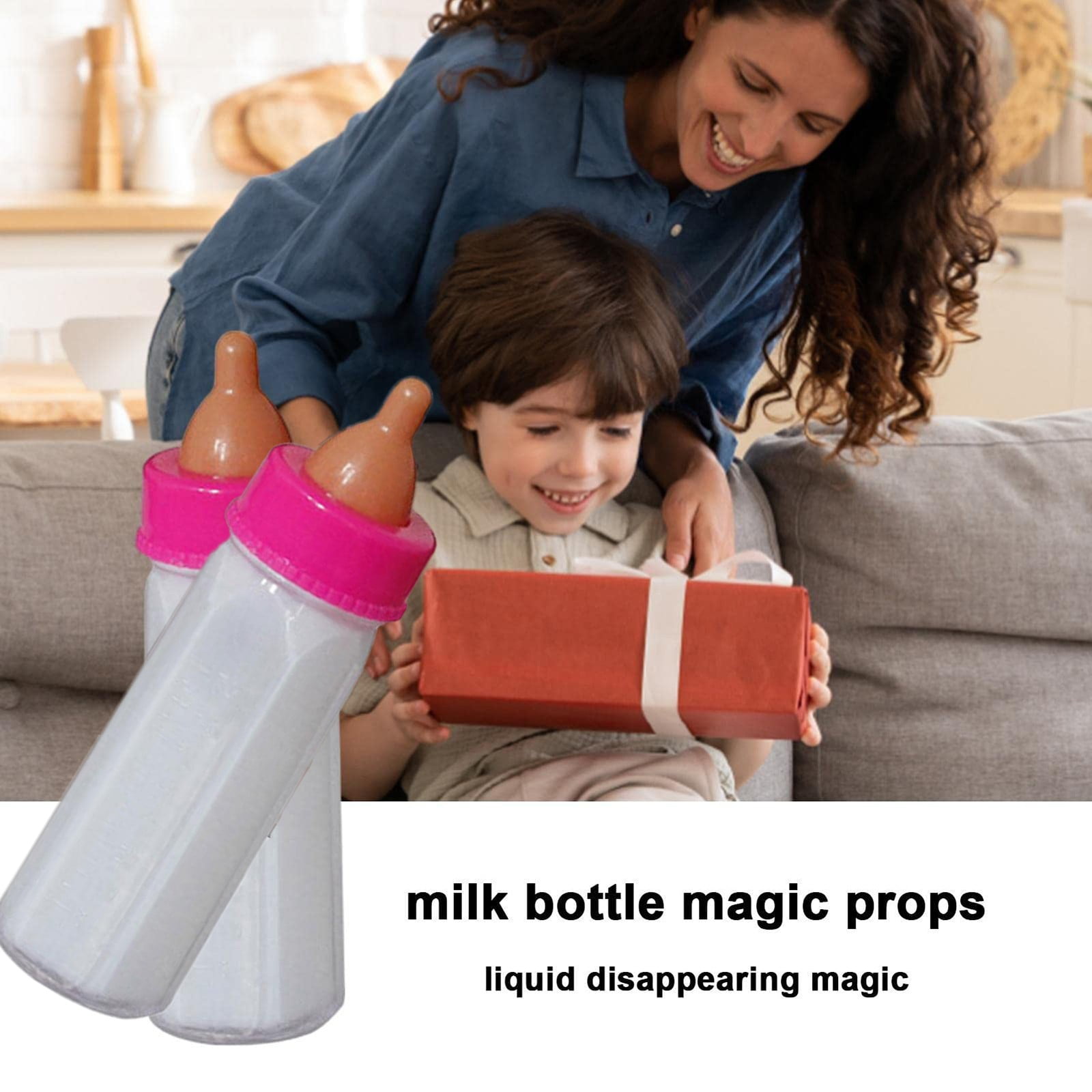 2 PCS Milk Bottle Doll Bottle Disappearing Milk Doll Disappearing Milk And Juice Doll Pretend ...