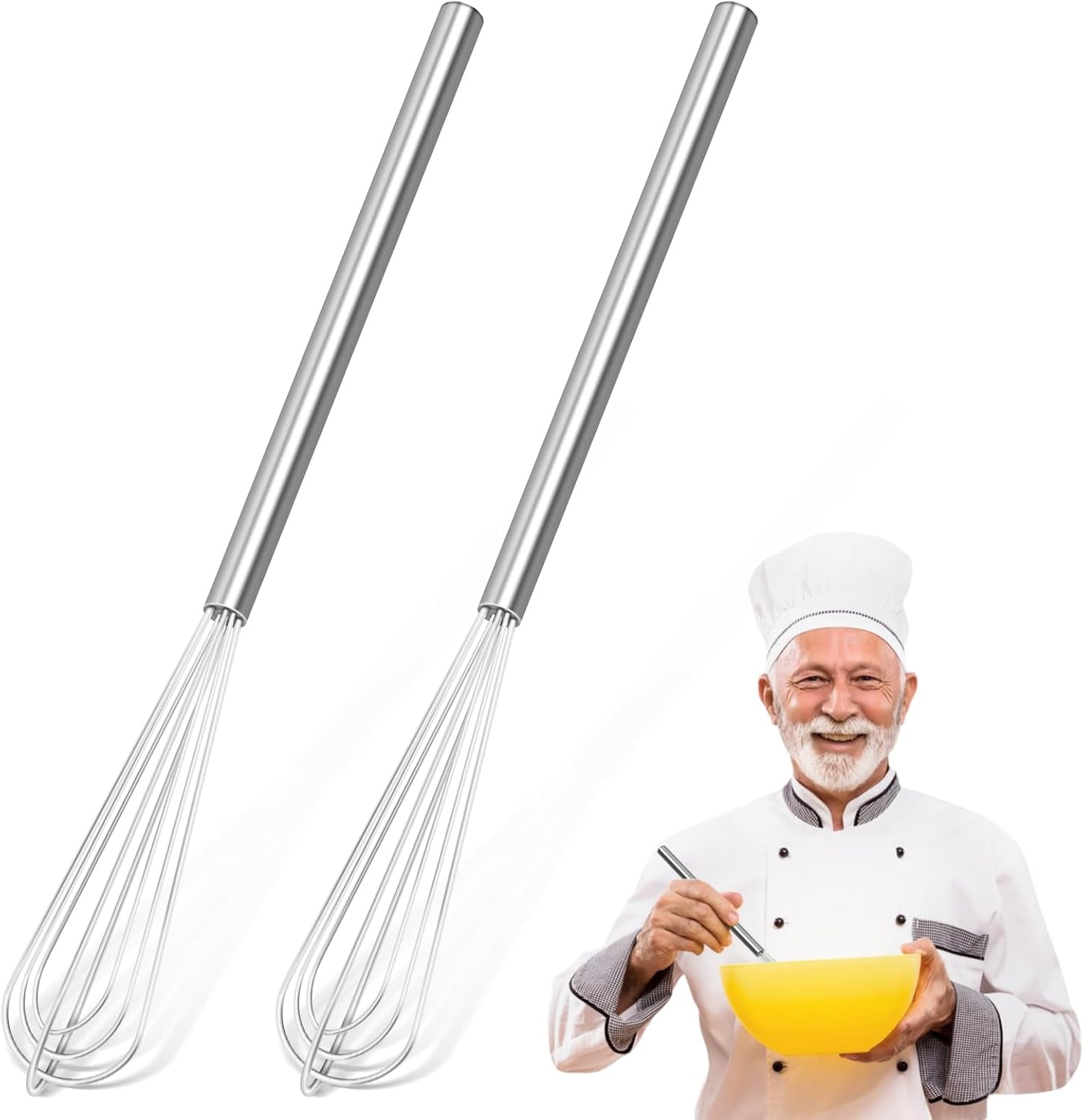 2 PCS Mini Whisk, Small Whisks for Cooking, Stainless Steel Whisk Set ...