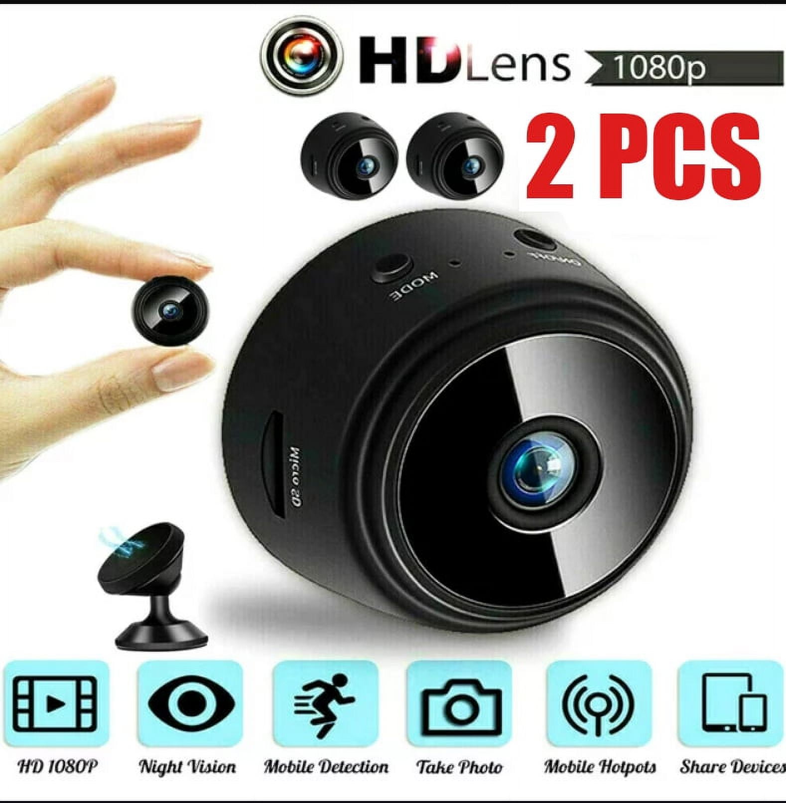 ZOUYUE Mini Wireless WiFi Camera (2 PCS), 1080P HD, Night Vision, Live ...