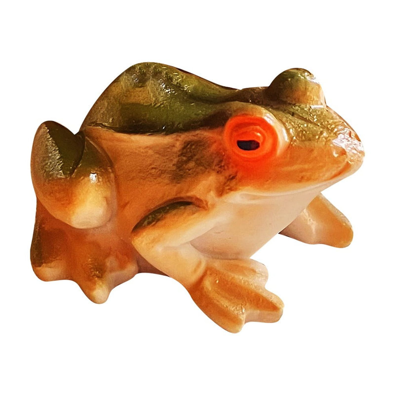 2 PCS Miniature Frog Statue Outdoor Garden Frog Figurines Decoration ...