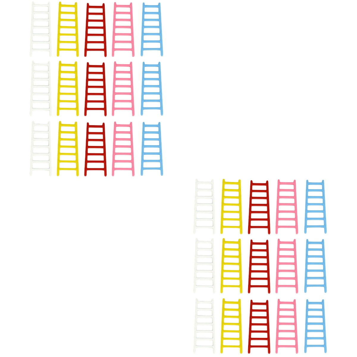 2 PCS Miniature Step Ladder Adornment Doll House Decor Ladders ...