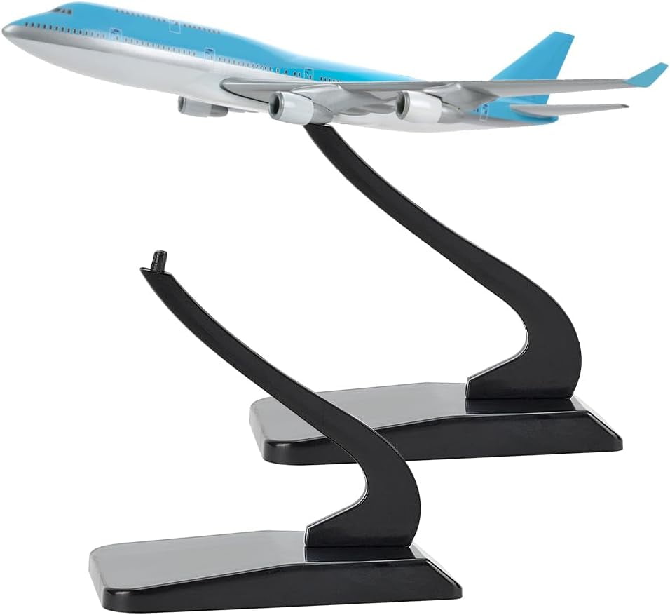 2PCS Model Plane Display Stand 1:400 Scale Black Plastic Aircraft ...