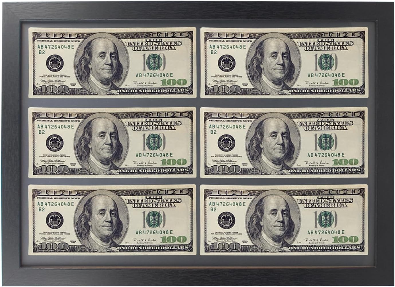 2 PCS Money Display Case Dollar Bill Frame Storage, Black Creative ...