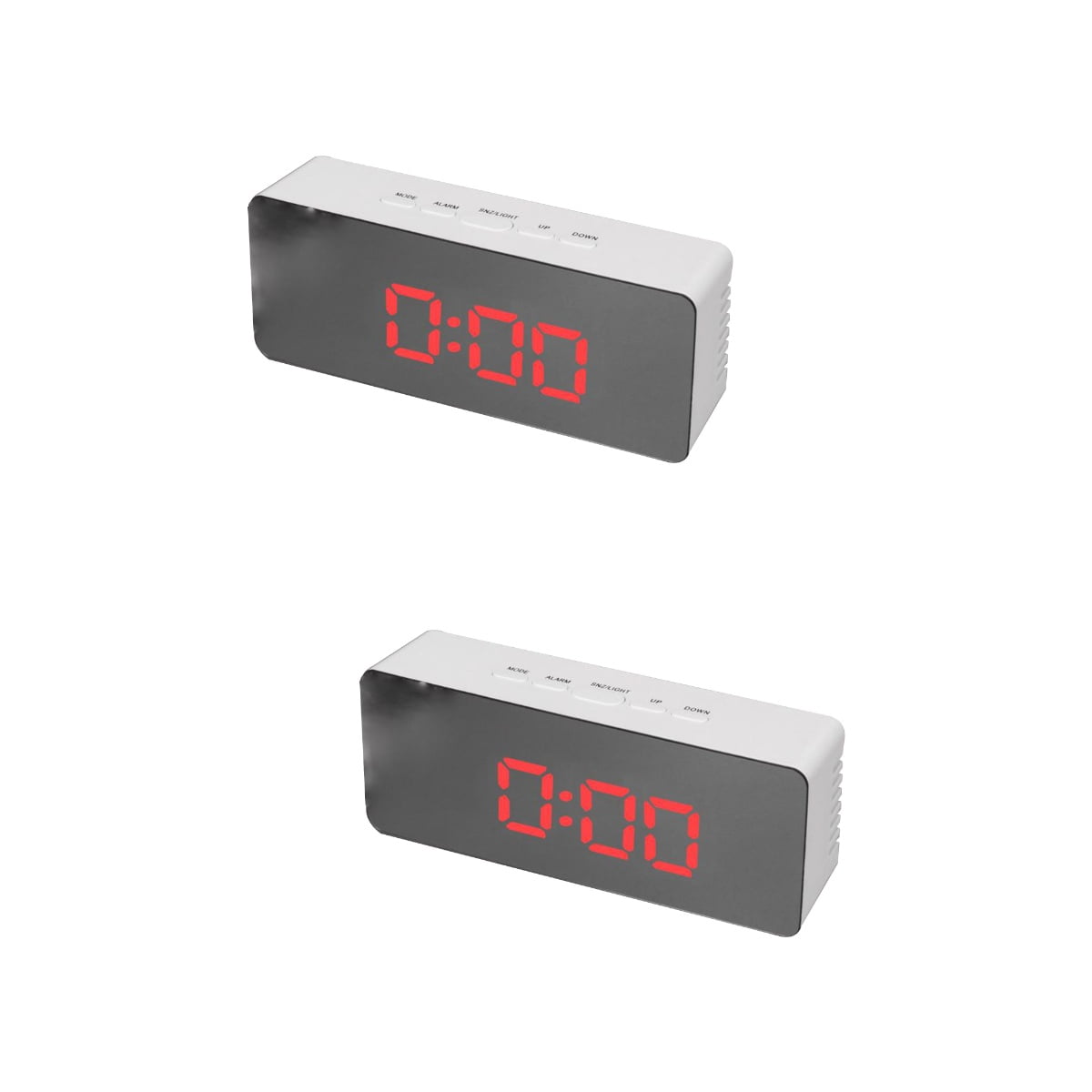 2 PCS Multi-function Alarm Clock Radio Controlled Wall Cordless ...