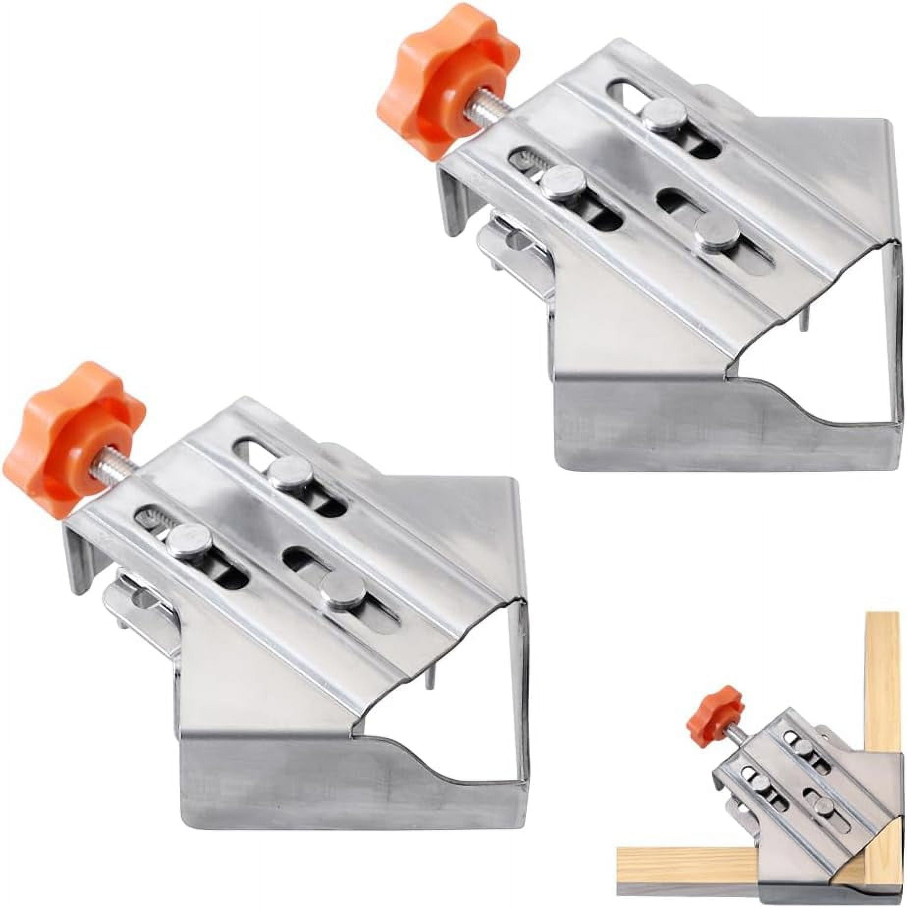 2 PCS Multipurpose Stainless Steel 90 Degree Corner Clamp, Woodworking ...