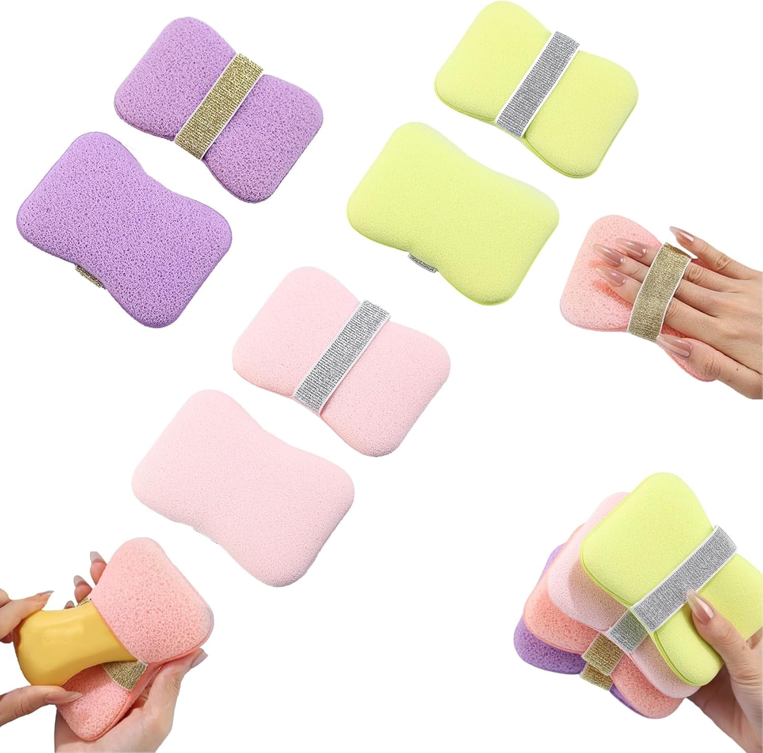 2 PCS Nicelifehack Double-Sided Bath Foaming Bag, 2025 New Net Sponges ...