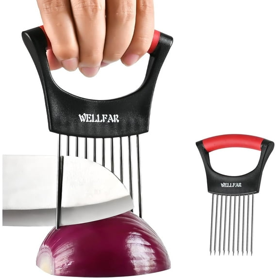 2 PCS】Onion Slicer Holder - Onion Holder for Slicing, Vegetable Chopper ...